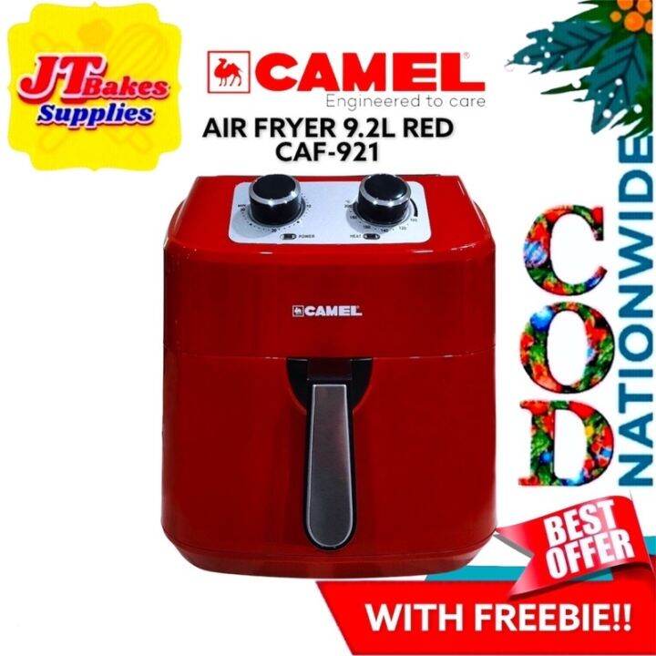 Camel Non-stick Air Fryer 9.2 Liters Red CAF-921 with Freebie | Lazada PH