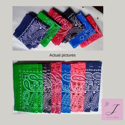 Scarf Handkerchief (panyo) assorted 12 pcs | Lazada PH