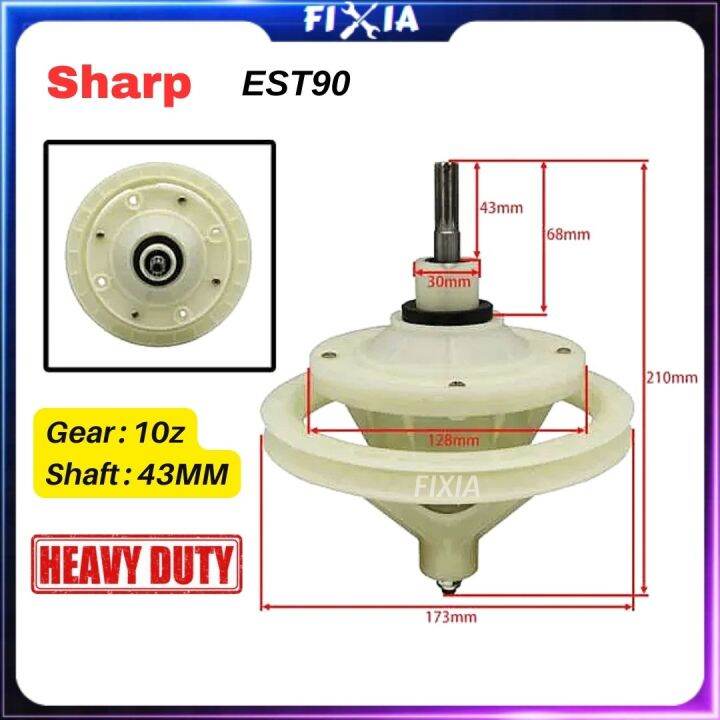 Heavy Duty Sharp EST90 10 Gears 43MM Semi Auto Washing Machine Gearbox ...
