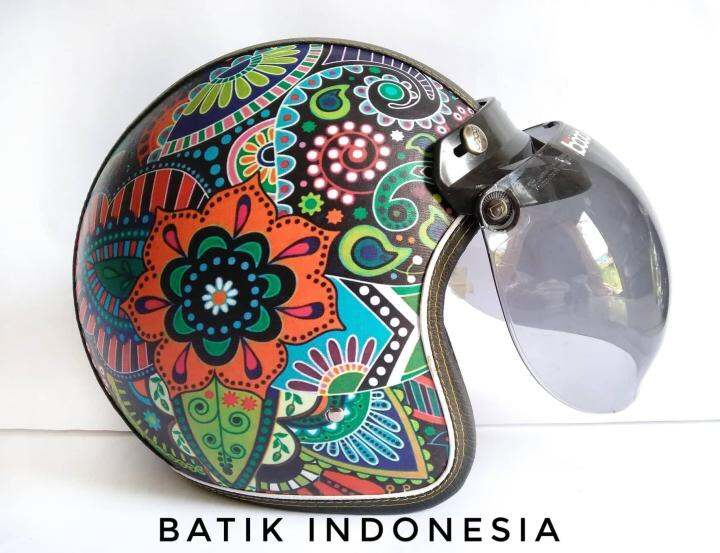 Helm Bogo Baru Batik, Helm Bogo Buat Cewek/Cowok Batik, Helm Bogo ...