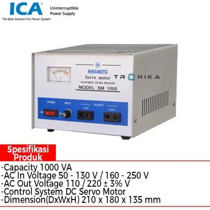 Stabilizer / AVR / Stavolt MINAMOTO 1000VA- SM1000 ORIGINAL | Lazada ...