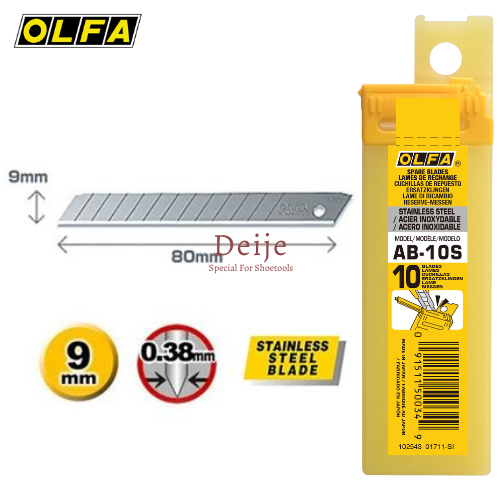 Hộp đựng và bẻ lưỡi dao OLFA AB-10S (10 lưỡi bạc 9mm) | Lazada.vn