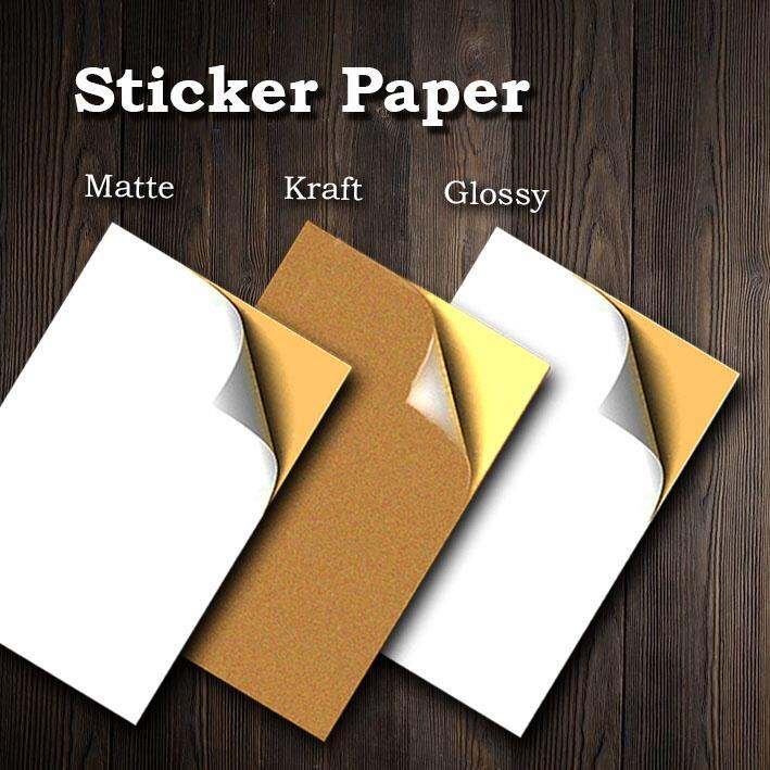 Sticker Paper - Printable - Glossy Matte Kraft - Release Paper (A4) 10s ...
