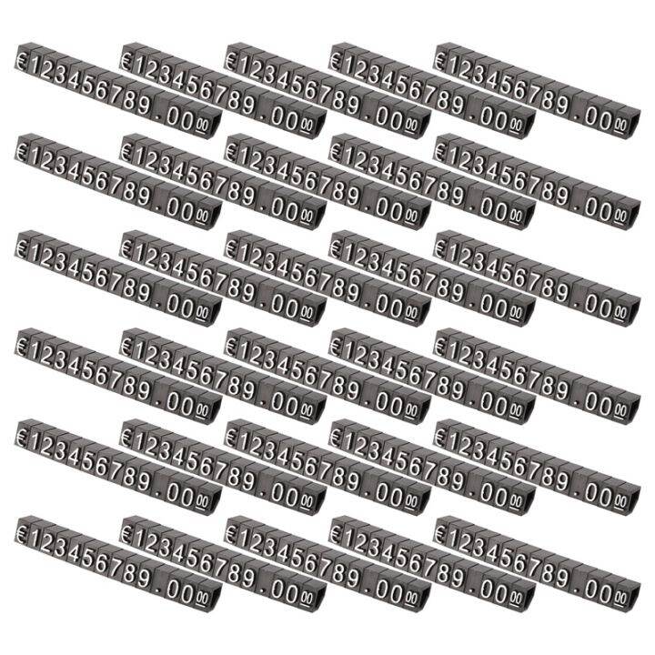 30Sets Plastic Cubes Price Display Tags Adjustable Number Stand Frame ...