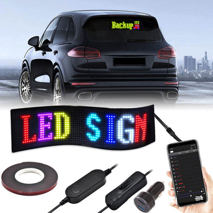 Advertising LED RGB Panel Car Rear Window Sign Flexible Display Screen ...