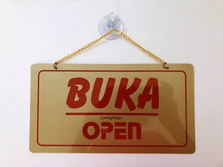 Sticker Pintu Buka Tutup, Sticker Pintu Open Close, Sign Board Open ...