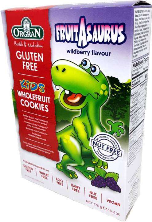 Orgran GLUTEN FREE Fruitasaurus Wholefruit Cookies 175g | Lazada