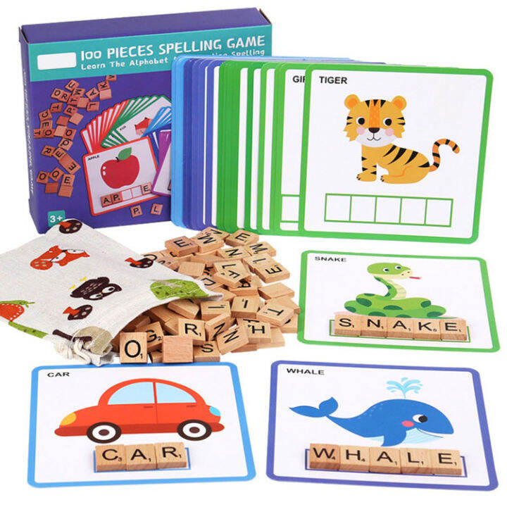 Toddler Flash Cards Spelling Games Double-Sided Sight Word Flash Cards ...