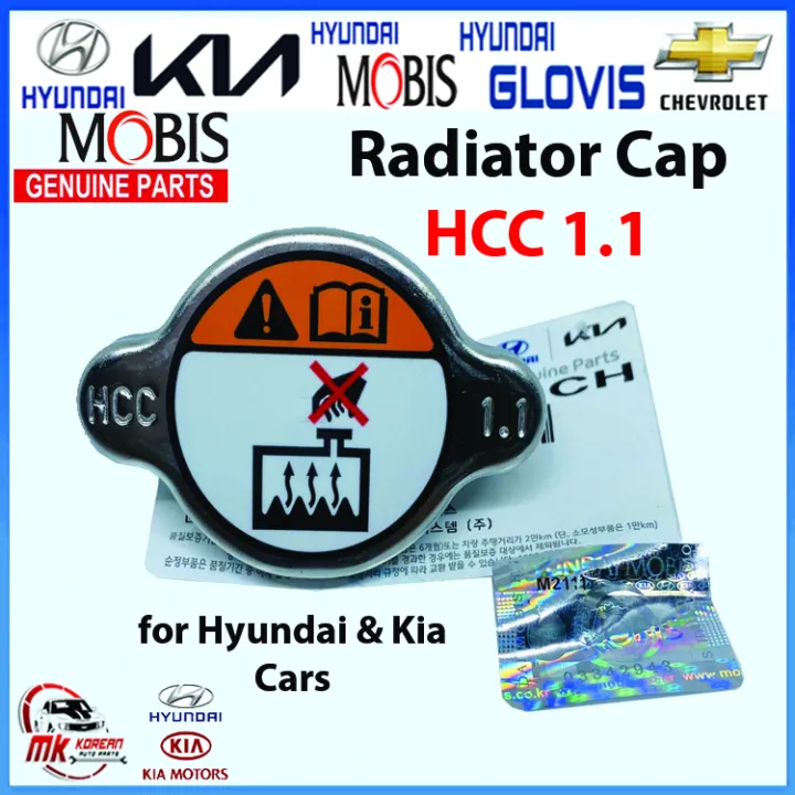 [GENUINE] Radiator Cap. HCC 1.1. for Hyundai & Kia Cars. GENUINE PARTS ...