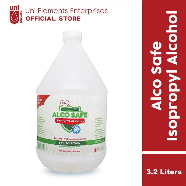 Alco Safe Isopropyl Alcohol 3.2 Liters | Lazada PH