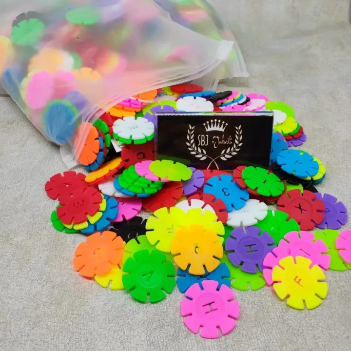 Mainan Edukatif Anak Meronce Merangkai Bombik Bunga Plastik PROMO ...