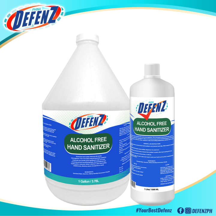 Defenz Alcohol Free Hand Sanitizer 1G and Alcohol Free Hand Sanitizer ...