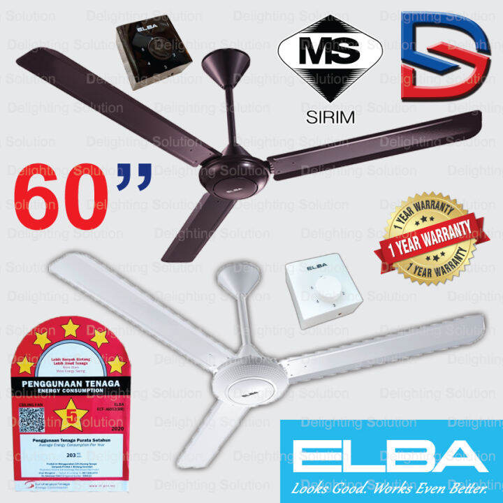 Elba 60" Regulator Ceiling Fan 3 Blade J6051 & J6052 | Lazada
