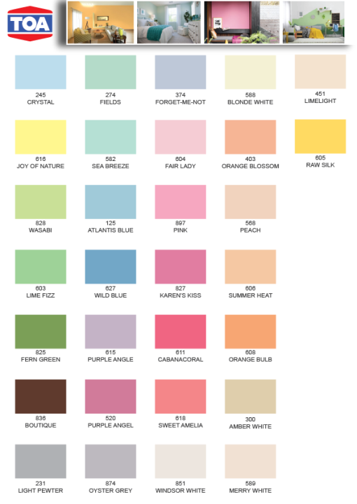 7L TOA SUPERTECH (STANDARD COLOUR) - Super Standard Quality Emulsion ...