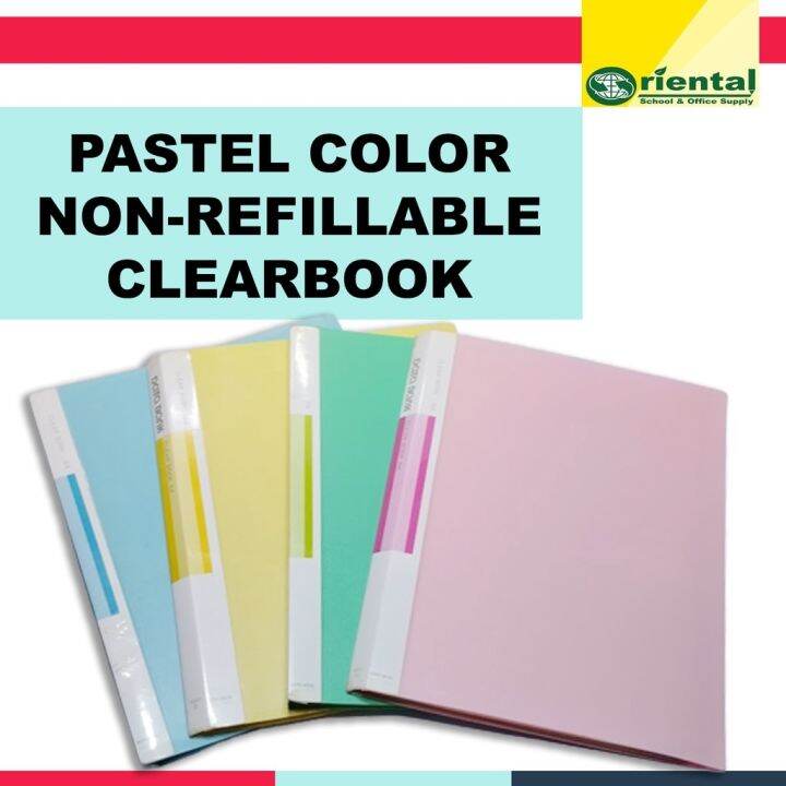 Pastel color Non Refillable Clear book in A4 size 20 pages Clear Sheet ...