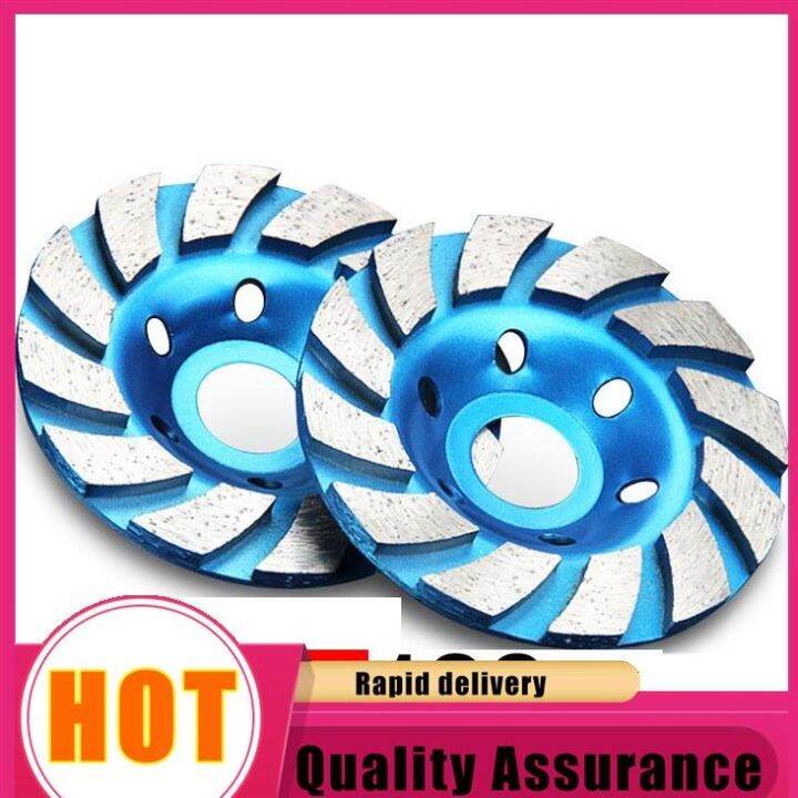 (cup wheel BLUE) 100mm 4 Diamond Segment Grinding Wheel Disc Bowl Shape ...
