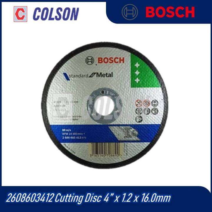 COLSON BOSCH 4" Cutting Disc for Steel Metal 2608603412 4" x 1.2 x 16 ...
