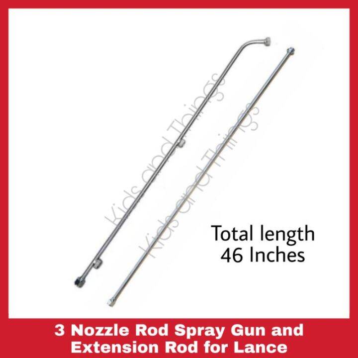 Knapsack Sprayer STAINLESS STEEL 3 Nozzle Spray Gun and Extension Rod ...