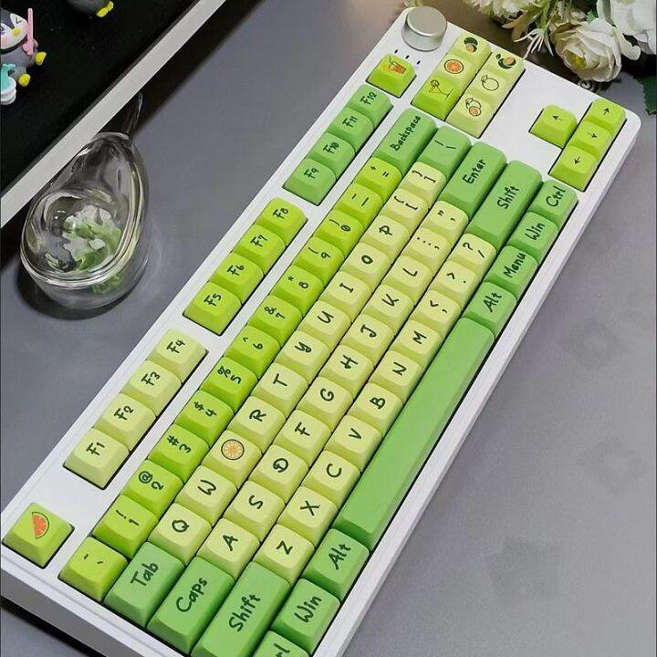 Lemon Keycap 132 Keys XDA Profile PBT Sublimation For Cherry MX Switch ...