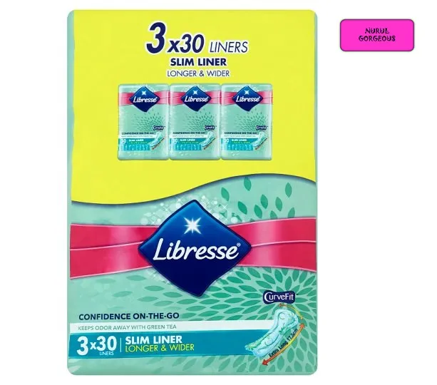 Libresse Confidence On-The-Go With Green Tea Slim CurveFit Extra Long ...