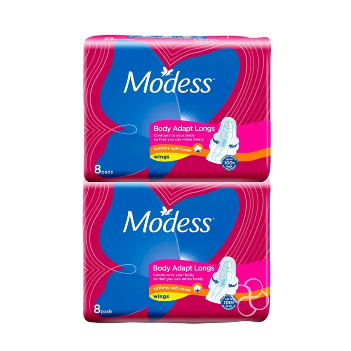 Modess Body Adapt Longs Sanitary Pad with Wings 2 x 8s LS | Lazada PH
