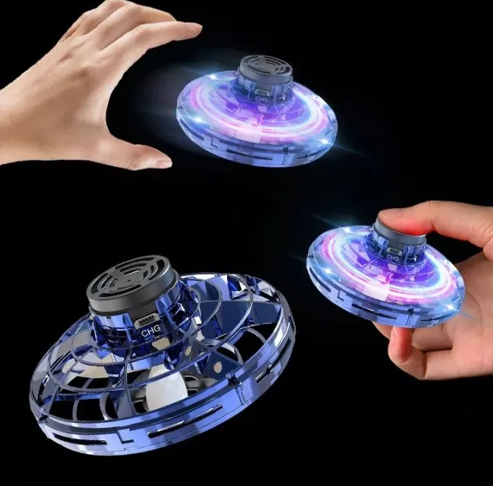Mini Flying Helicopter Spinner Fingertip Hand Induction Fly Hand ...