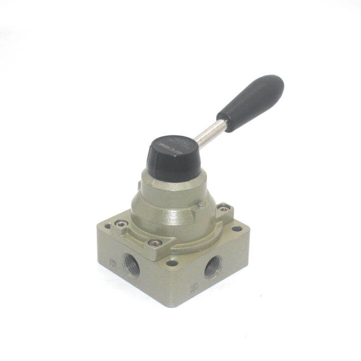 HV-200B Pneumatic Valve 3 Position 4 Way Rotary Lever Hand Valve PT1/4 ...