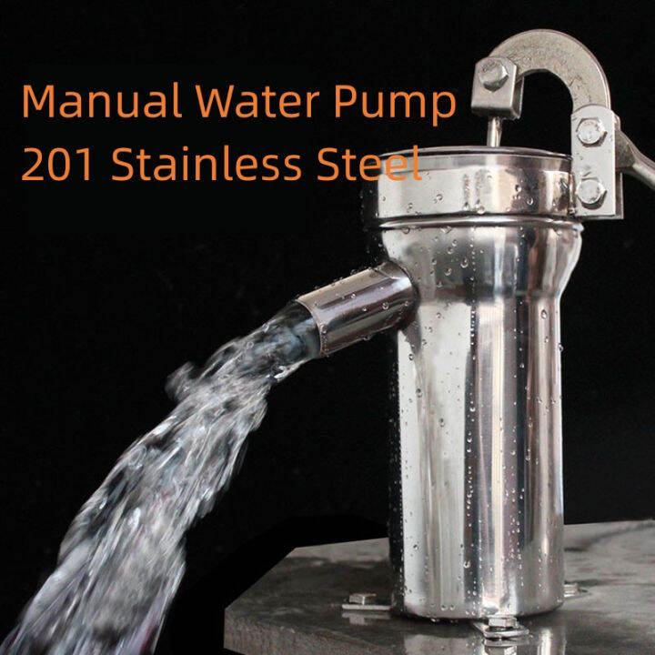 Household 201 Stainless Steel Manual Water Pump Depth 10M Shallow Well ...
