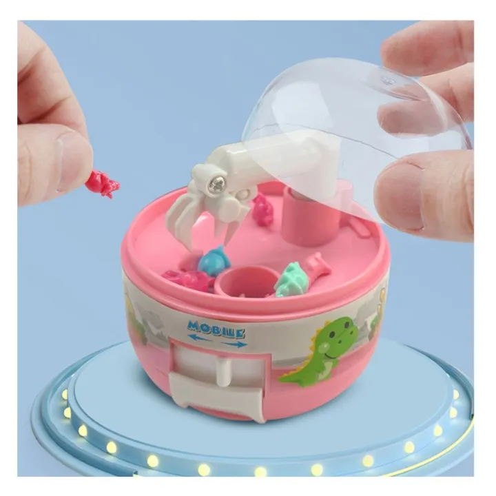Mini Claw Machine Capsule Catcher Toy With Micro Dinosaur Figure Egg ...