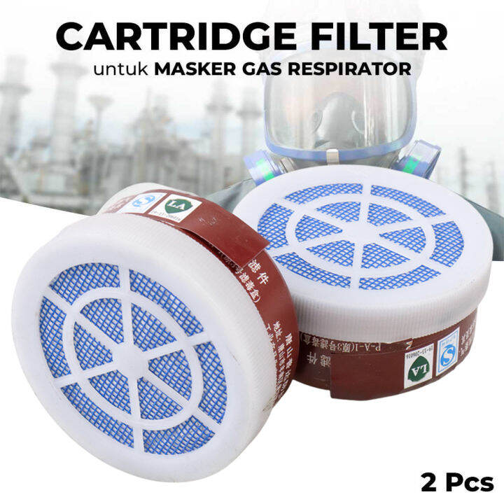 PROMO BELANJA TERMURAH 2-4-6 PCS Filter Masker Gas Respirator 3M ...