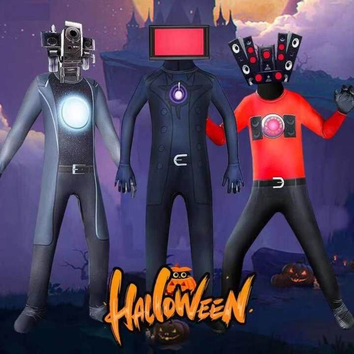 JDPOK Camera Skibidi Toilet Cosplay Costume TV Man Sound Man Cosplay ...