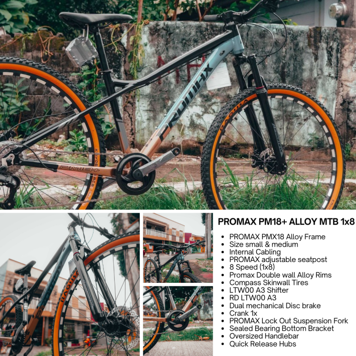 PROMAX MTB ALLOY / STEEL FRAME 27.5/26 MTB 1x7/1x8 Speed Dual ...