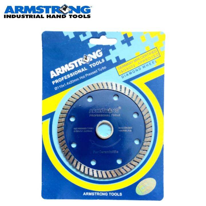 ARMSTRONG Diamond Cutting Disc 4" TURBO for Tiles, Granite, Marbles ...