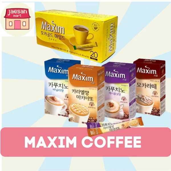 KOREAN MAXIM INSTANT COFFEE 10 Sticks/Box (Flavors : MOCHA GOLD ...