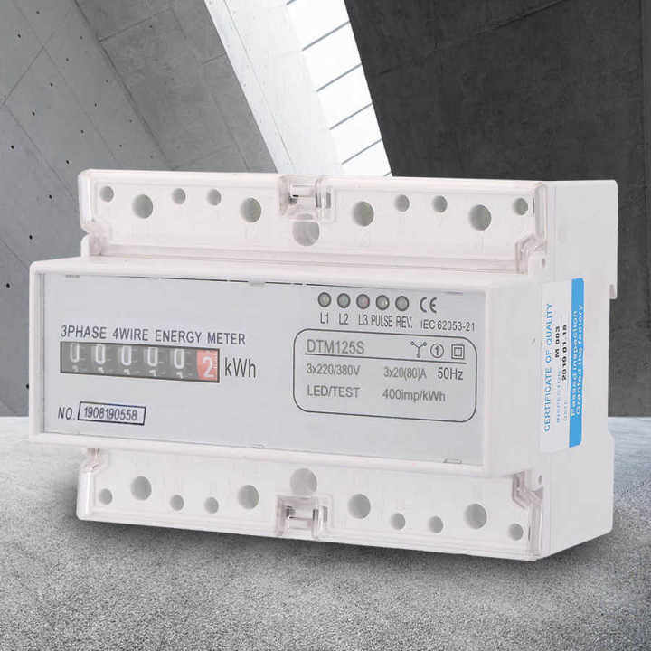 3 Phase Electric Power Meter Kwh Meter 220/380V 20-80A Energy ...