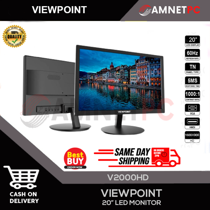 AMNETPC VIEWPOINT 20" Inch Monitor PC Computer Monitor Desktop Monitor ...