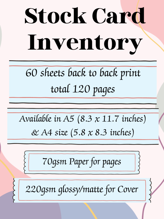Stock Card Inventory Notebook Style | Lazada PH