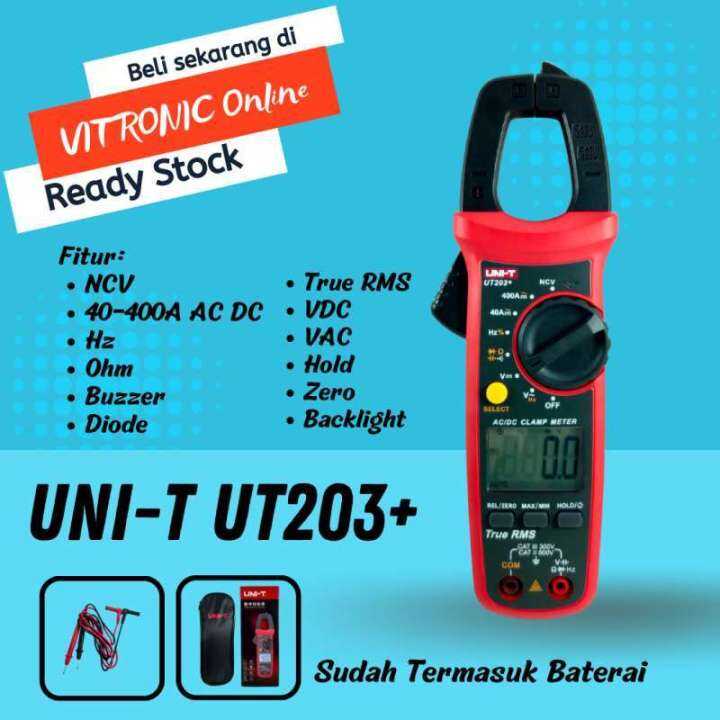 Tang Ampere AC/DC Digital (digital clamp meter) TRUE RMS merk UNI-T UT ...