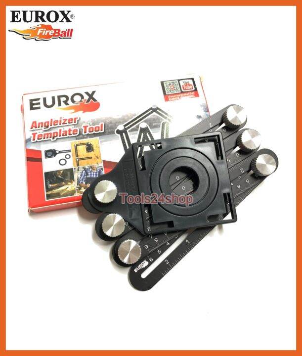 ไม้บรรทัดวัดมุม 6 ข้อ พร้อมไกด์นำเจาะ 3 IN 1 ยี่ห้อ EUROX | Lazada.co.th