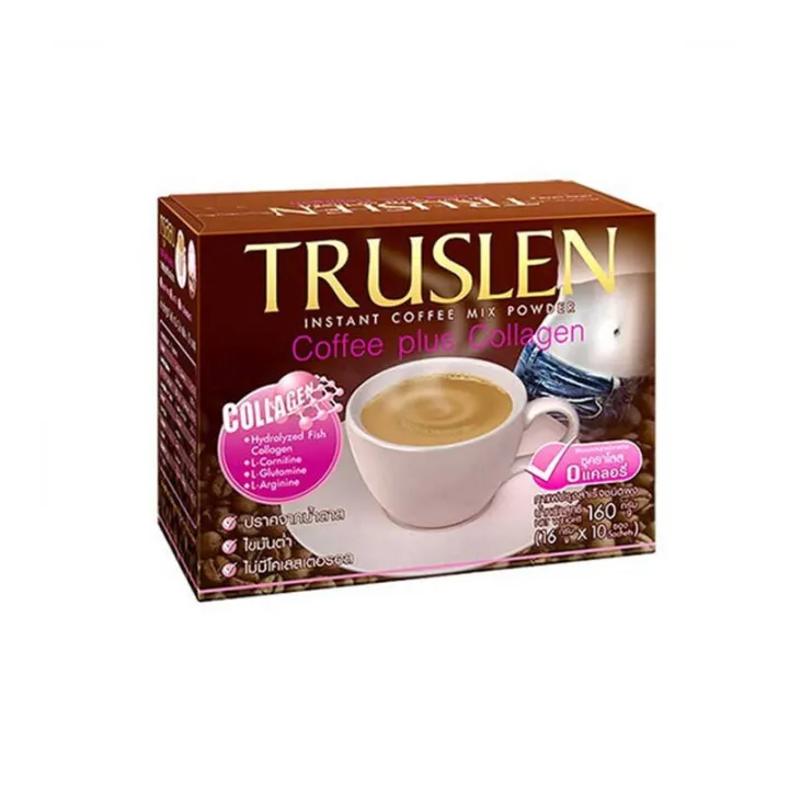 Truslen Coffee Plus Collagen (16g. x 10 ซอง) ทรูสเลน คอฟฟี่ พลัส คอลลา ...
