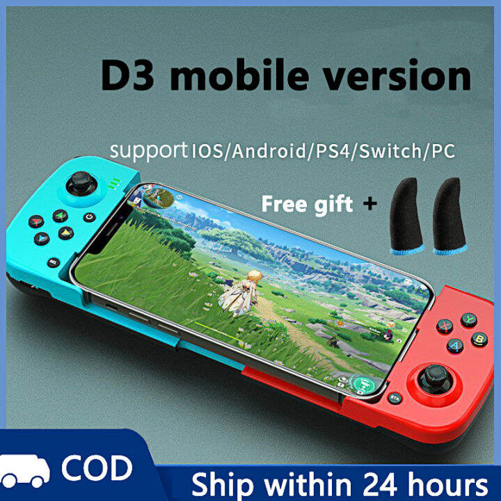 D3 Wireless Bluetooth 5.0 Gamepad Telescopic Gaming Controller For Android IOS Phone PC PS4 by ...
