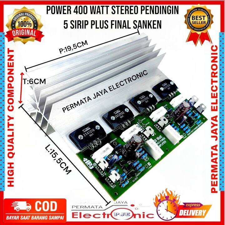 Kit Power Amplifier Stereo 2 x 400 Watt Sanken | Lazada Indonesia