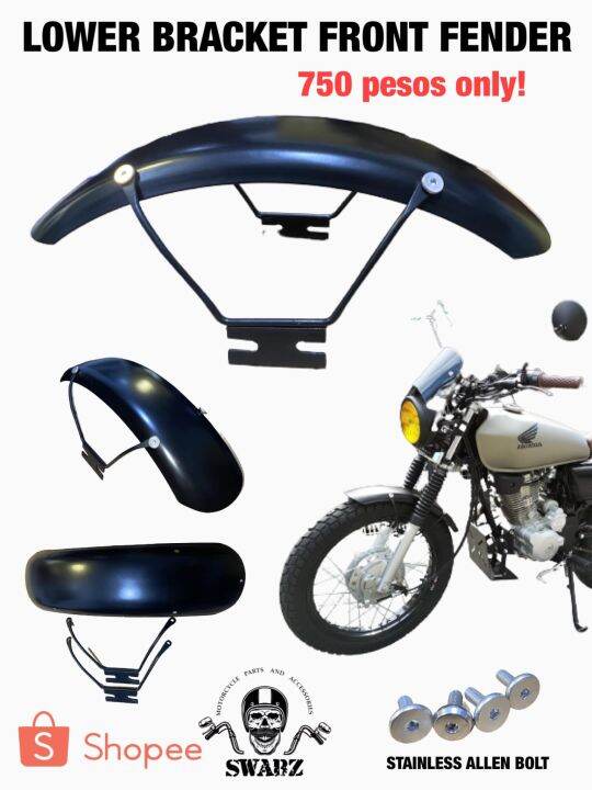 Lower bracket Front fender for classic motorcycle (non-inverted fork ...