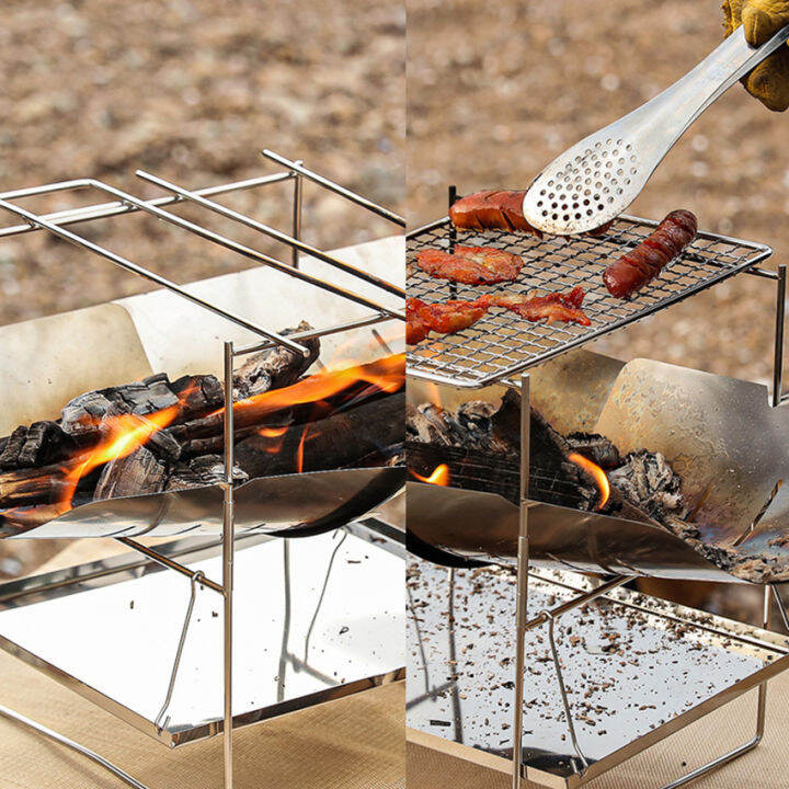 Outdoor Portable Camping Fire Burning Platform, Fire Grill, Super Light ...