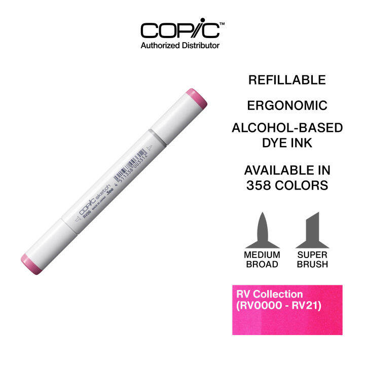 Copic Sketch Marker RV (Red Violet) Collection A (RV0000-RV21) | Lazada PH