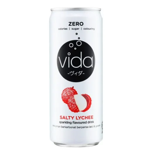 Vida Zero Sparking Drink Halal Salty Lychee 325ml | Lazada
