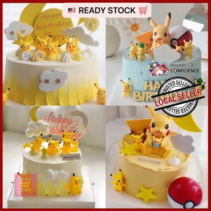 Pikachu Pokemon Cake Topper Cake Decoration Pokemon Toys Hiasan Kek ...