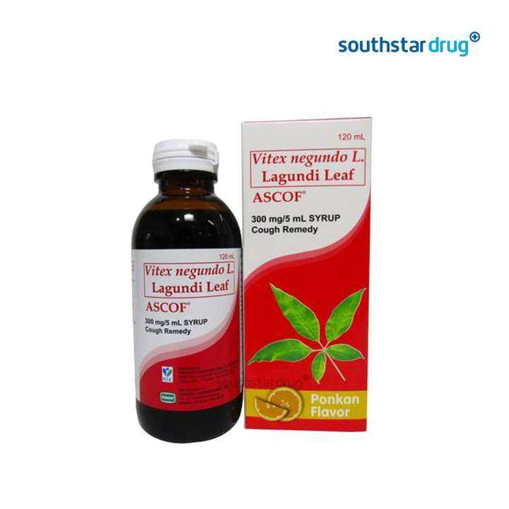 Ascof Ponkan Flavor 300 mg / 5 ml 120 ml Syrup | Lazada PH