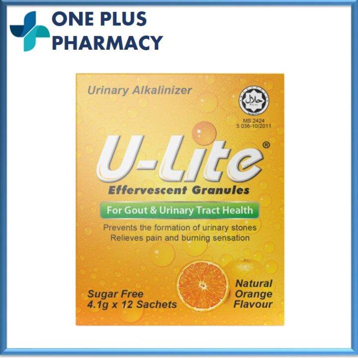 U-LITE Effervescent Granules Sachet For Gout, Urinary tract infections (UTI), Gastric, Uric Acid ...