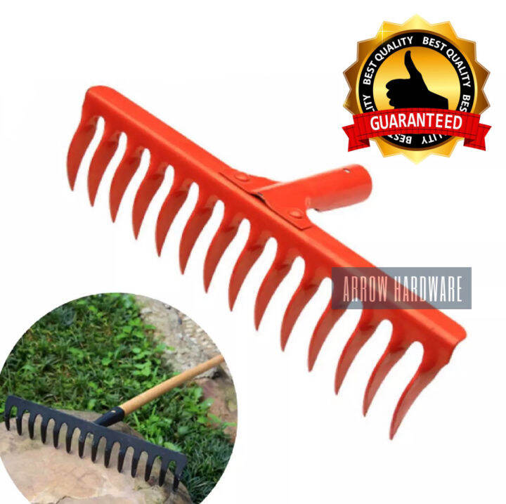 Carbon Steel Rake Head for Garden Loose soil Dry grass leaves | Lazada PH